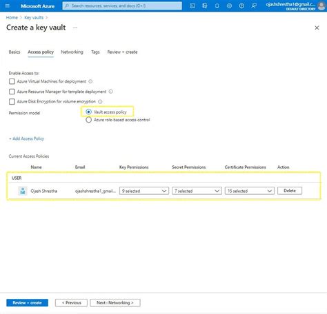 Azure Key Vault Create Key Vault