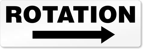 Machine Rotation Labels With Directional Arrow Ships Free