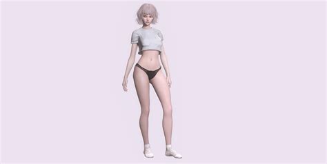 D Model Nude Female Character Yoon Game Ready Character Vr Ar Low Poly Cgtrader
