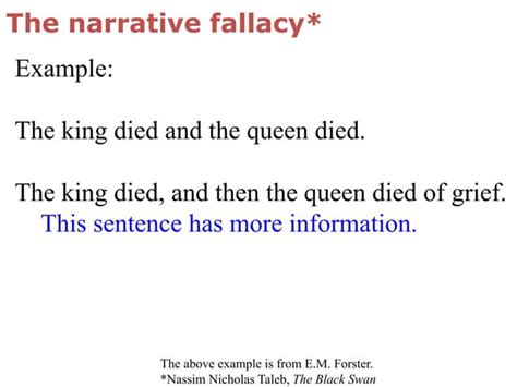 Language As A Disguise For Information 4 Narrative Fallacy Pptx