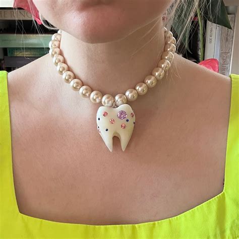 Sweet Tooth Pearl Necklace Dollchunk By Kristen Bateman