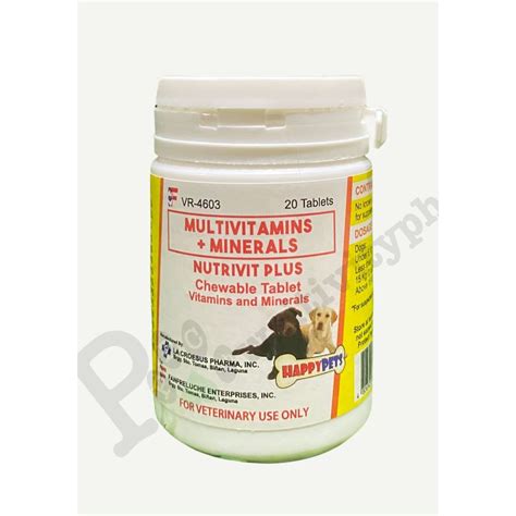 Nutrivit Plus Multivitamins And Minerals Chewable Tab For Dogs 20 Tabs
