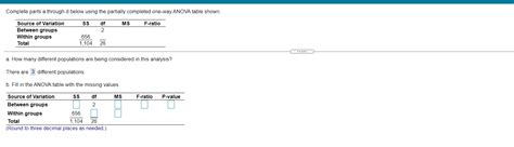 Solved Complete Parts A Through D Below Using The Partially Chegg