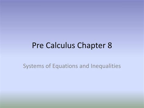Ppt Pre Calculus Chapter 8 Powerpoint Presentation Free Download Id 5778125