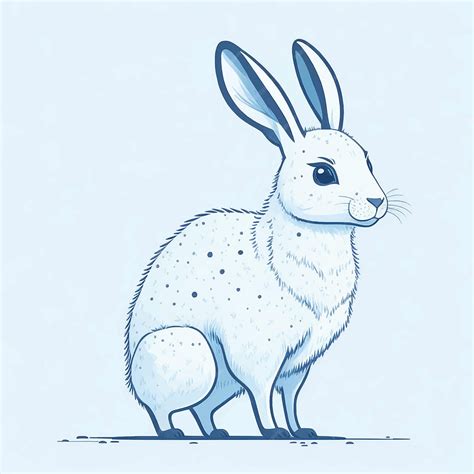 Premium Vector Vector Illustration Of Cute Cartoon Arctic Hare Isolated On White Background