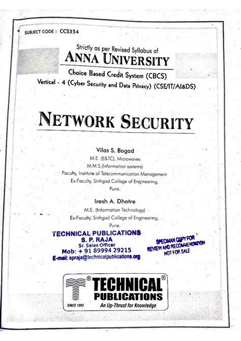 Ccs354 Network Security Ccs354 Network Security Unit I Introduction