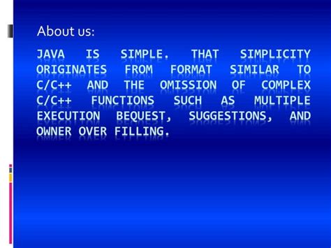 Java presentation | PPTX