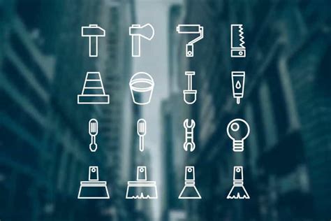 آیکون ساختمان Building Icons دانلود 16 وکتور آیکون