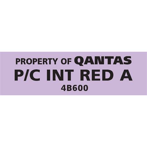Qantas 4b600 First Class International Red Choice A Pc Int Red A