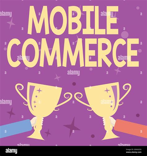 Conceptual Caption Mobile Commerce Word For Using Mobile Phone To