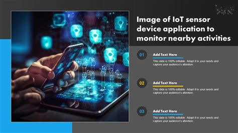 Image Of Iot Sensor Device Application To Monitor Nearby Activities Ppt