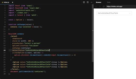 Show Empty When A Non Existing Option Is Set As Defaultvalue · Issue