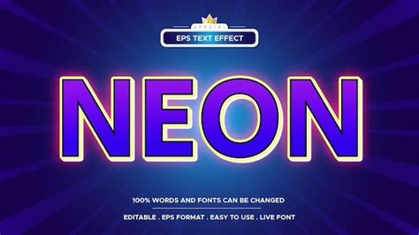 Editable Neon Text Effect