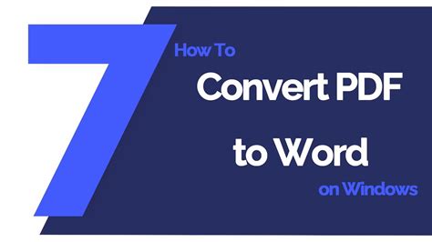 How To Convert Pdf To Word On Windows Pdfelement Youtube