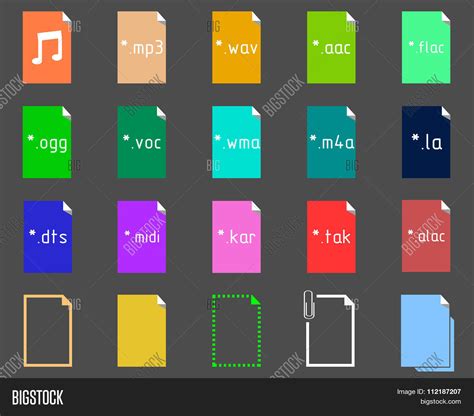 Set Audio File Vector Photo Free Trial Bigstock