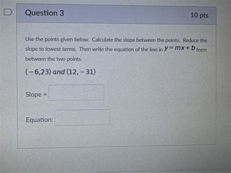 solved question 3use the points given below calculate the