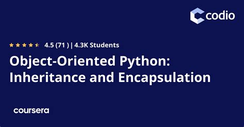 Object Oriented Python Inheritance And Encapsulation Coursya