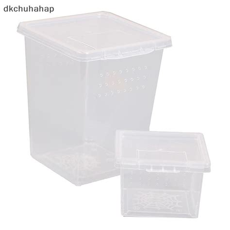 Dkc พลาสติกแมลง Spider Habitat การให้อาหารกล่องกรณีคอนเทนเนอร์ถัง