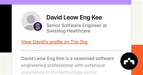 David Leow Eng Kee Senior Software Engineer At Swisslog Healthcare The Org