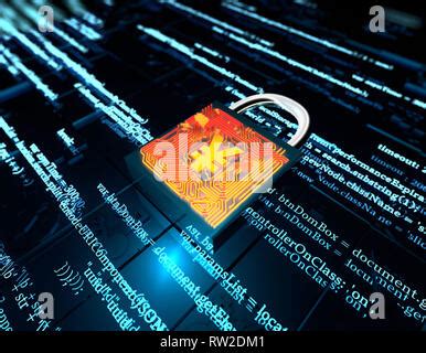 Digital Network Data Transmission And Lock Network Security Protection Stock Photo Alamy