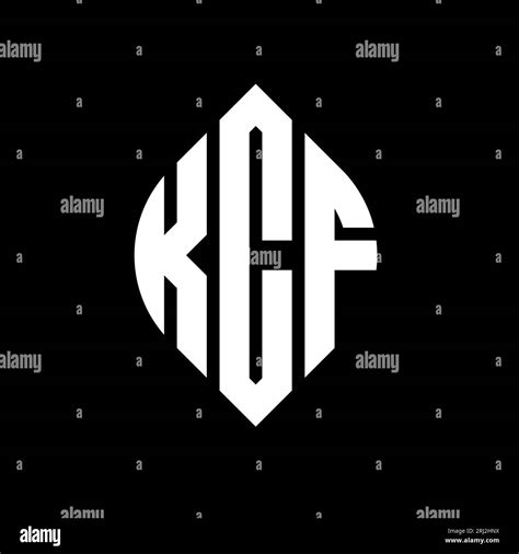 Kcf Circle Letter Logo Design With Circle And Ellipse Shape Kcf Ellipse Letters With