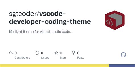 Github Sgtcodervscode Developer Coding Theme My Light Theme For