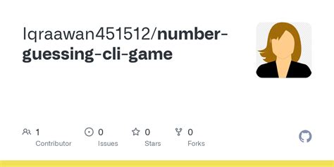 github iqraawan451512 number guessing cli game