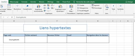 Tutoriel Excel Les Liens Hypertextes