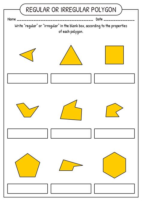 12 Regular Polygon Shapes Worksheet Regular Polygon Shapes