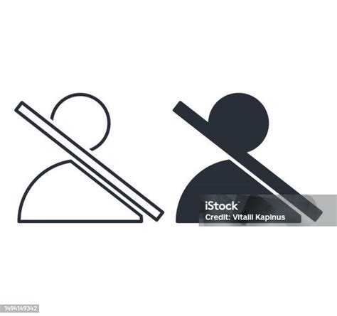 Blocked Player Person Restrict Accessvector Linear Icon Isolated On