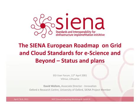 Ppt The Siena European Roadmap On Grid And Cloud Standards For