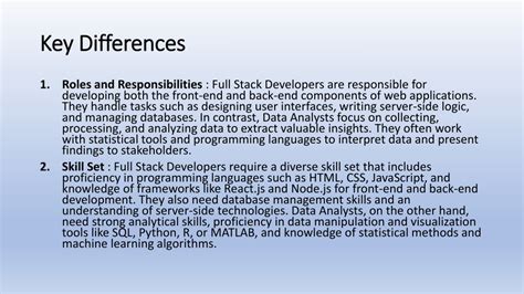 Ppt Full Stack Developer Vs Data Analyst Powerpoint Presentation