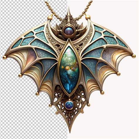 Premium Psd Bat Shape Pendant Png