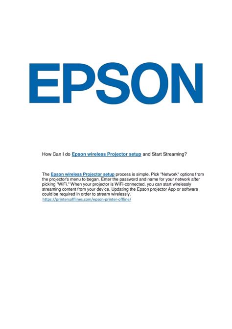 PPT How Can I Do Epson Wireless Projector Setup And Start Streaming PowerPoint Presentation
