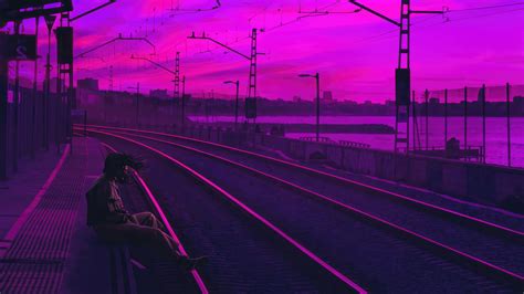Train Station Synthwave Wallpaperhd Artist Wallpapers4k Wallpapers