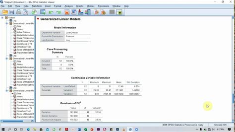 017 Poisson Regression In Spss Youtube