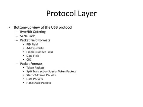 Usb Protocol