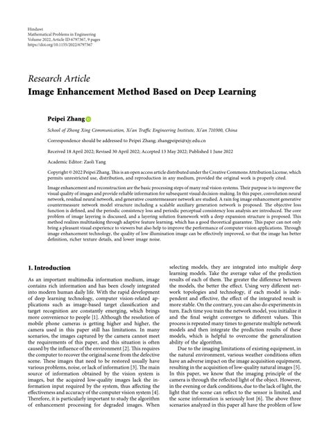 Pdf Image Enhancement Method Based On Deep Learning
