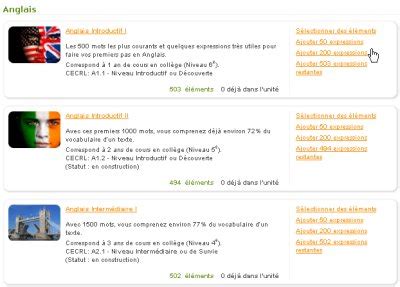 Contenu Cartes Mémoires Babelcoach