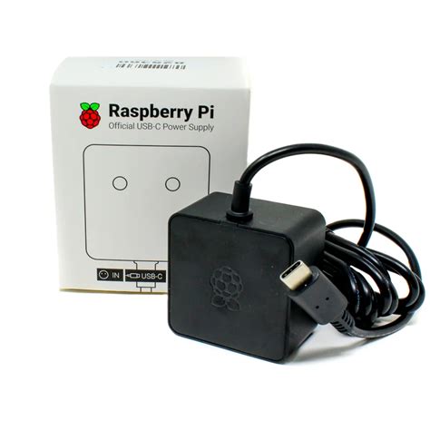 Official USB Type C W Power Supply For Raspberry Pi Black Chittirobo