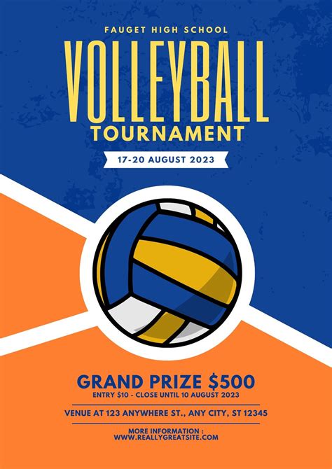 Volleyball Tournament Templates Volleyball Tournament Flyer Images