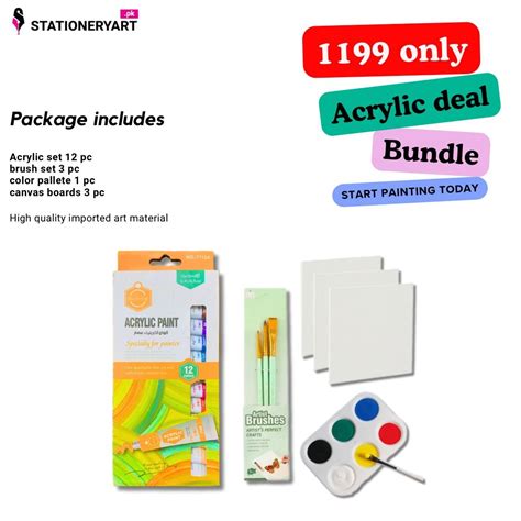 Artist Acrylic Deal Bundle Stationery Art