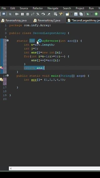 Reverse Array Using Another Array Using Java Youtube
