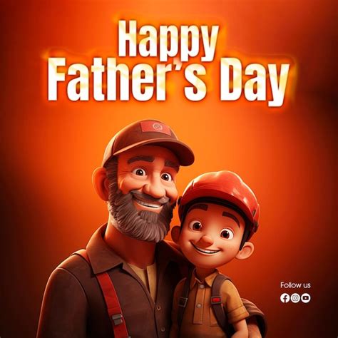 Feliz Dia Do Pai Post Nas Redes Sociais Design De Cartaz Com Pai E