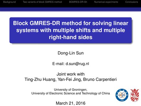 pdf block gmres dr method for solving linear systems with multiple