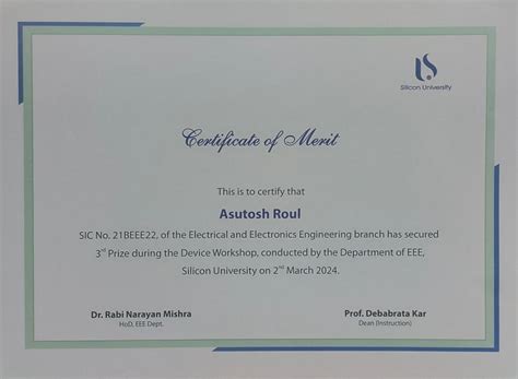 Achievement Gratitude Siliconuniversity Electricalengineering
