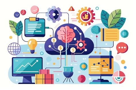 premium vector abstract representations of machine learning