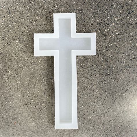 12x6x1 Cross Silicone Mold For Epoxy Resin Medium Cross Mold