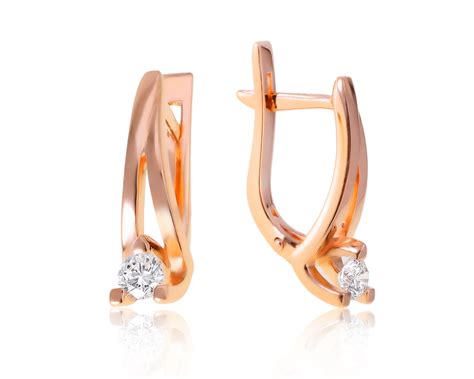 Изящные золотые серьги с бриллиантами 0.30ct – купить за 37 500 ₽ в ...