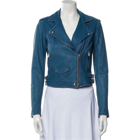 Blue Unreal Ruby Carter Leather Jacket